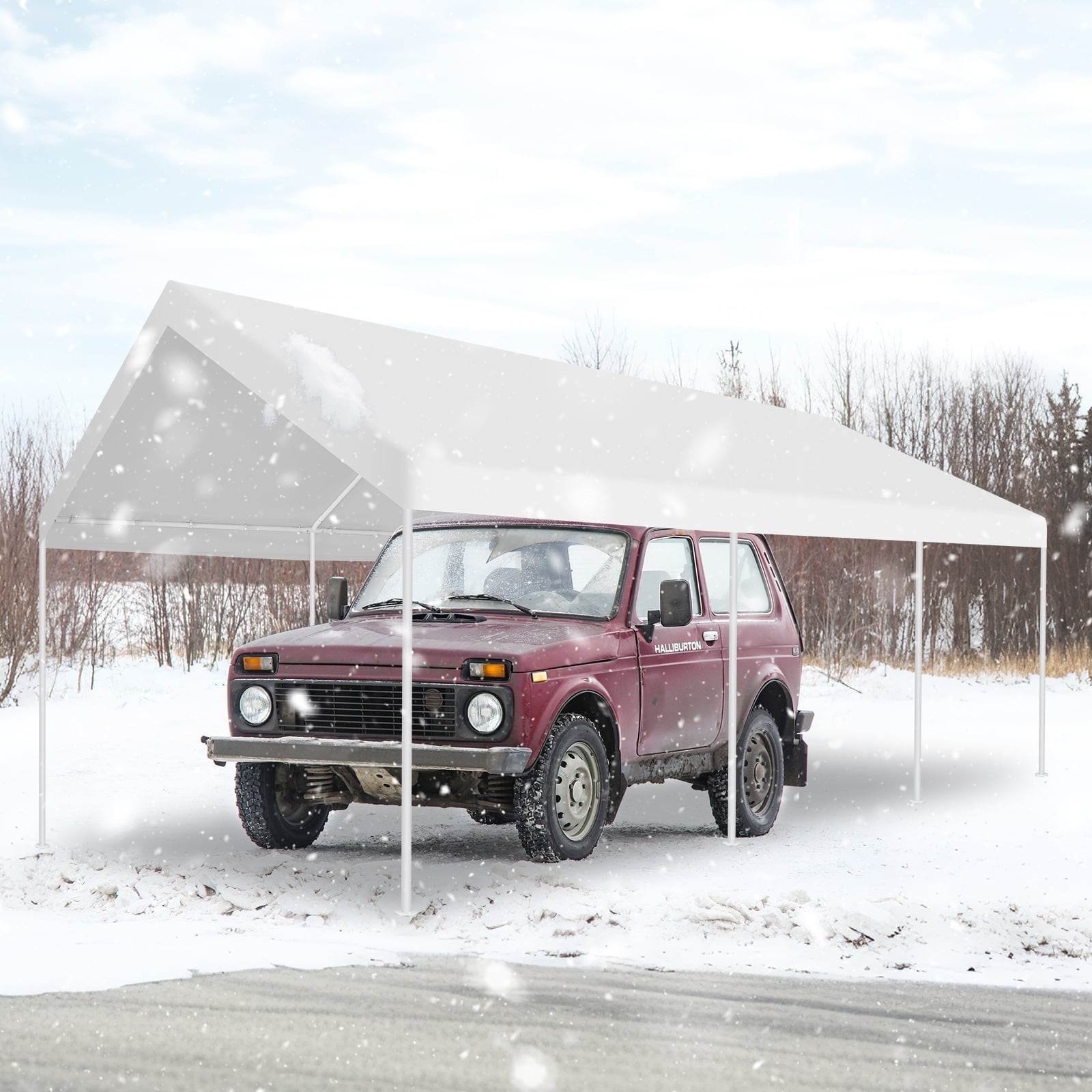SANOPY 12x20ft Carport Heavy Duty, Portable Car Garage with Built-in ...