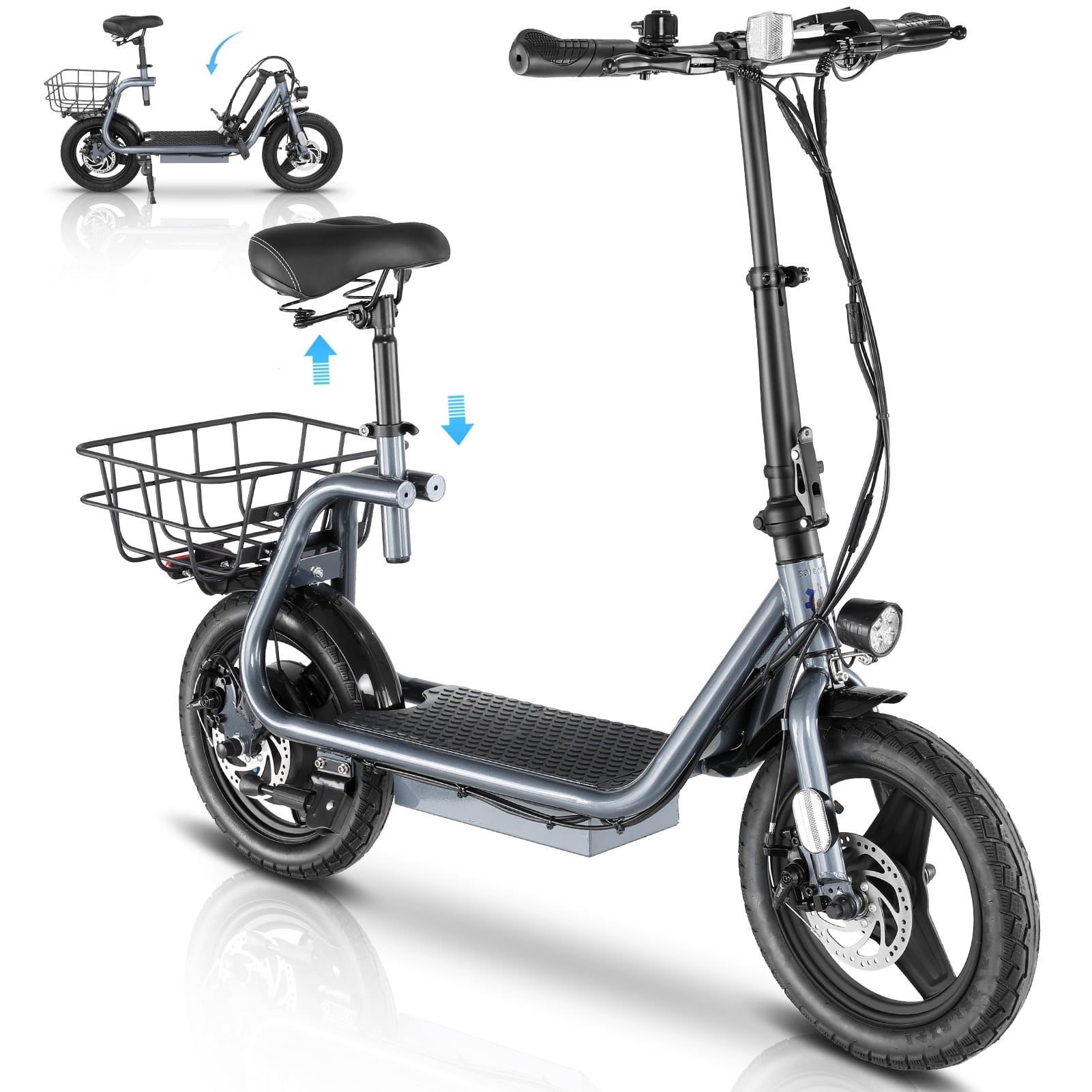 SANOPY 500W Electric Scooter with Padded Seat, for Ages 16+, 14 ...