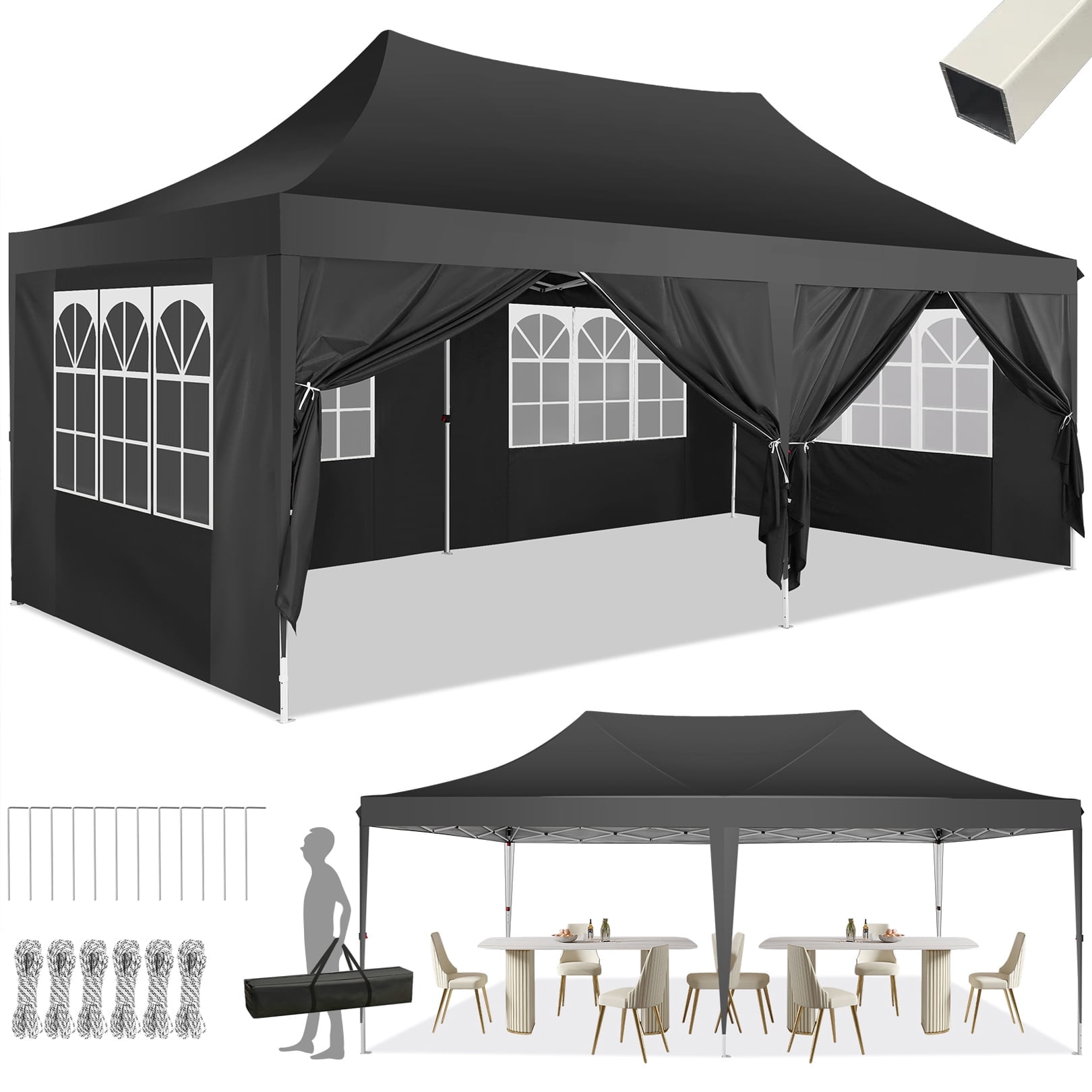 SANOPY Canopy 10' x 20' Pop up Canopy Tent, Adjustable Outdoor Party ...