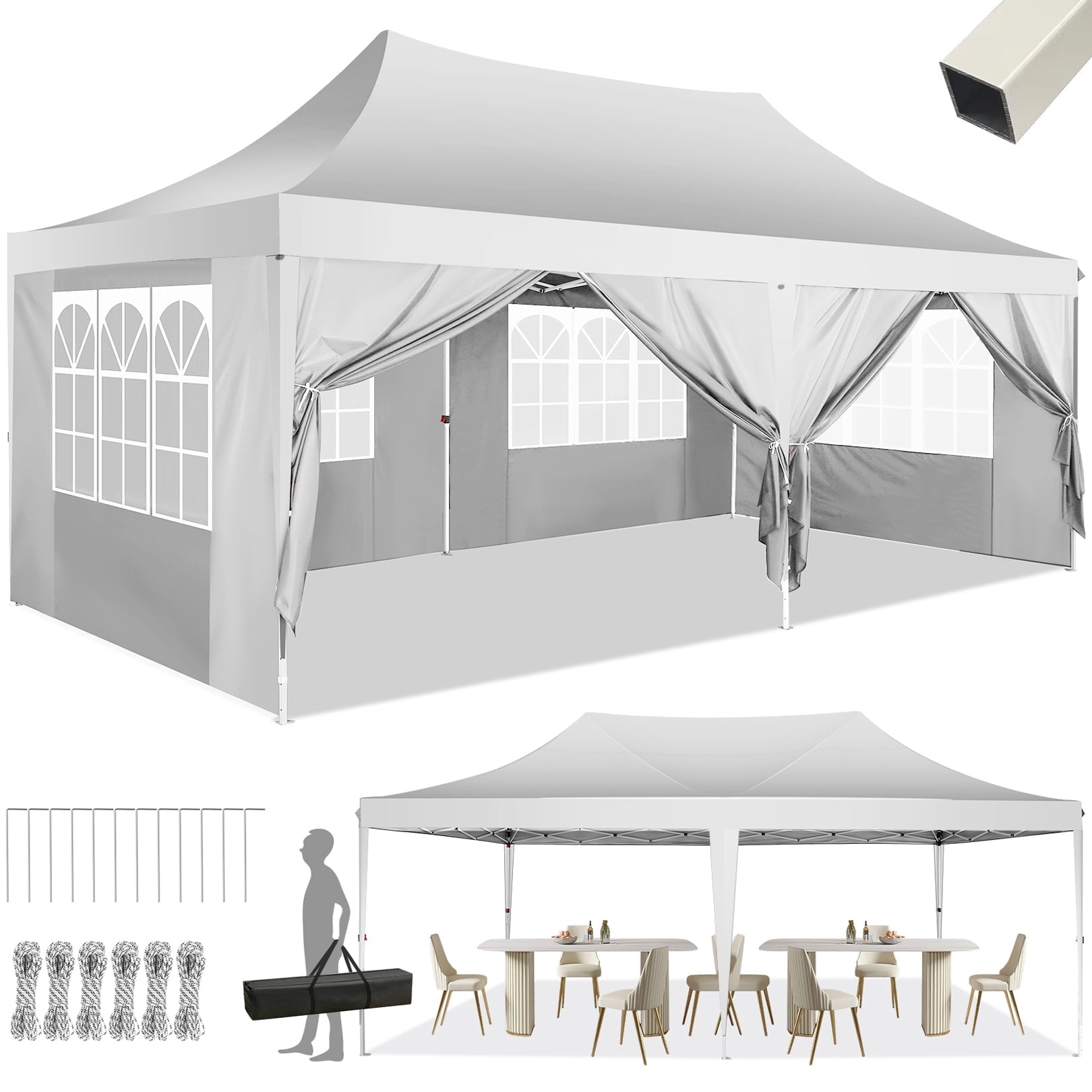 SANOPY Canopy 10' x 20' Pop up Canopy Tent, Adjustable Outdoor Party ...