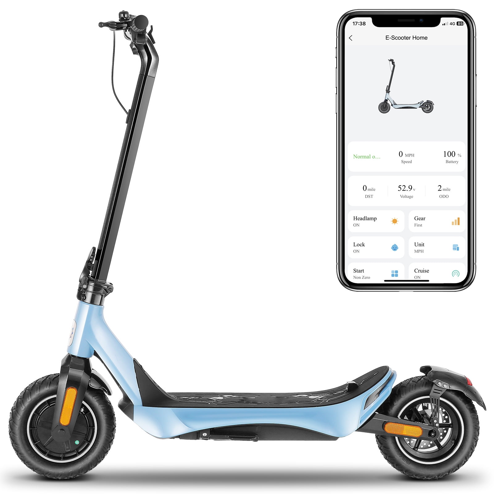 SANOPY Electric Scooter Adults, 500W Motor, Up to 25 MPH, 10" Off-Road ...