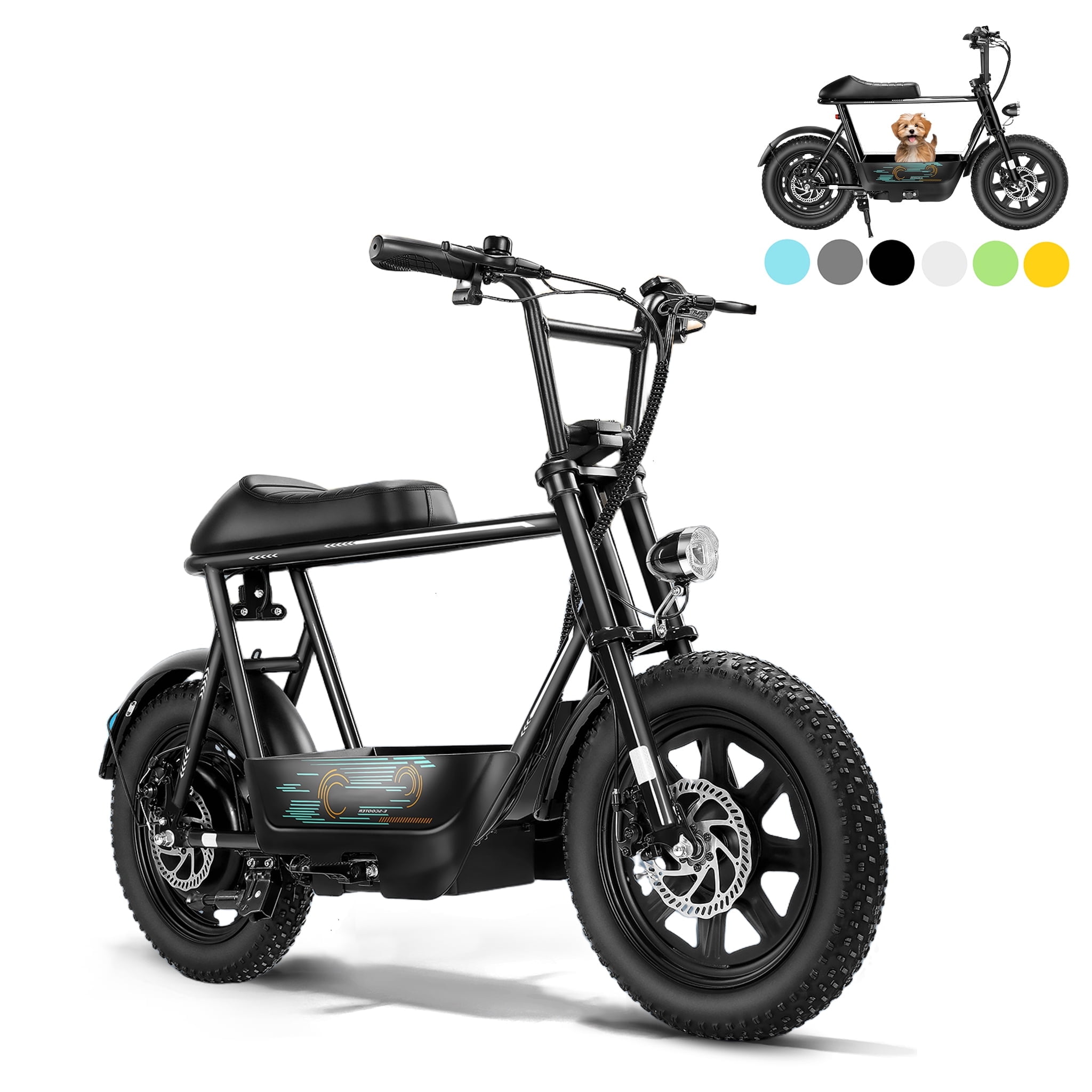 SANOPY Electric Scooter with Seat for Adults, 350W Motor up to 15 Miles ...