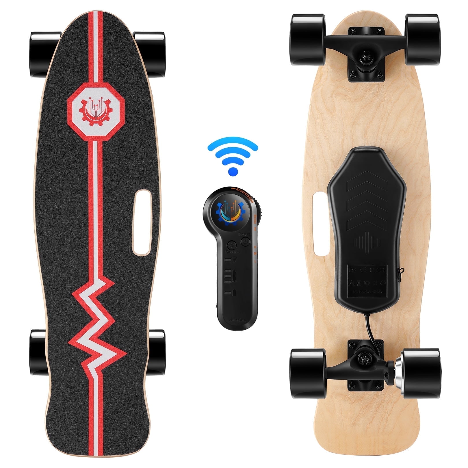 SANOPY Electric Skateboards with Wireless Remote Control, Max 12.4 MPH ...