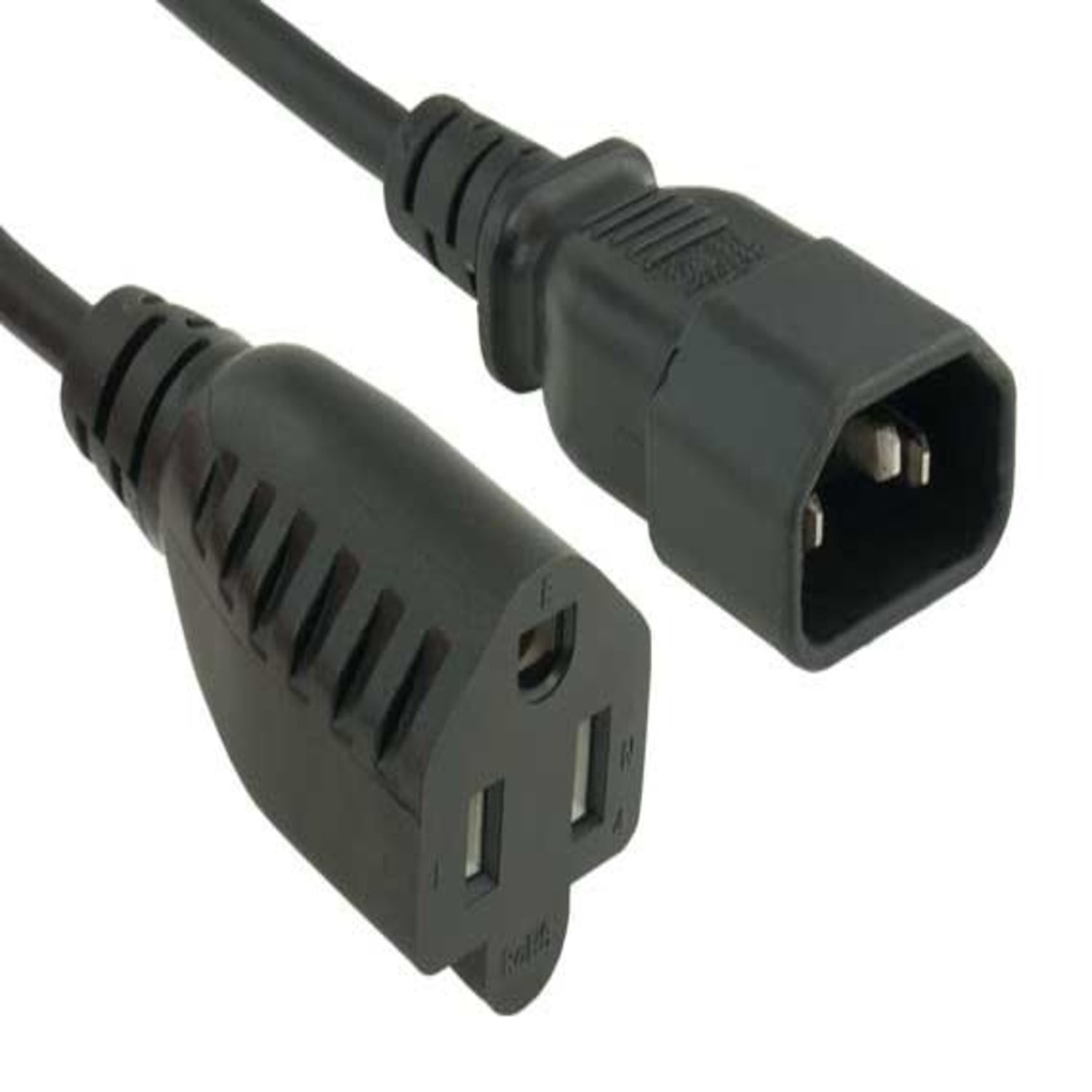 SANOXY Cables and Adapters; (2-pack) 1ft 18 AWG Monitor Power Adapter Cord (NEMA 5-15R Female to ...