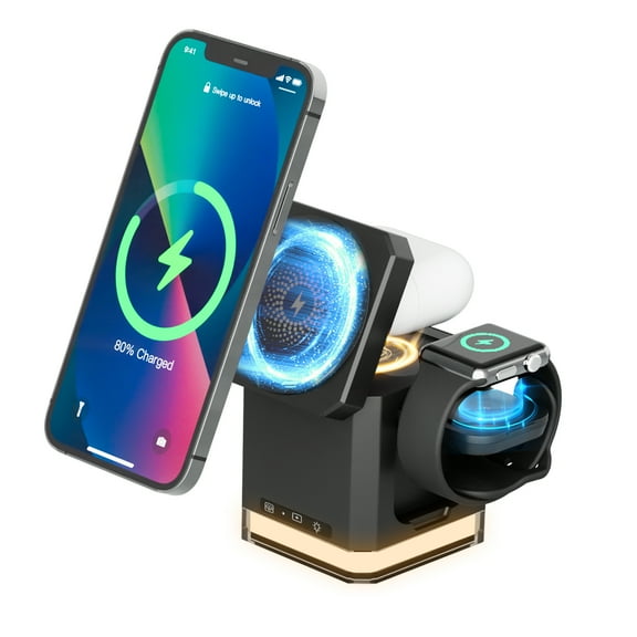 2025 3 in 1 Wireless Charging Station Compatible with MagSafe, 15W Fast ...
