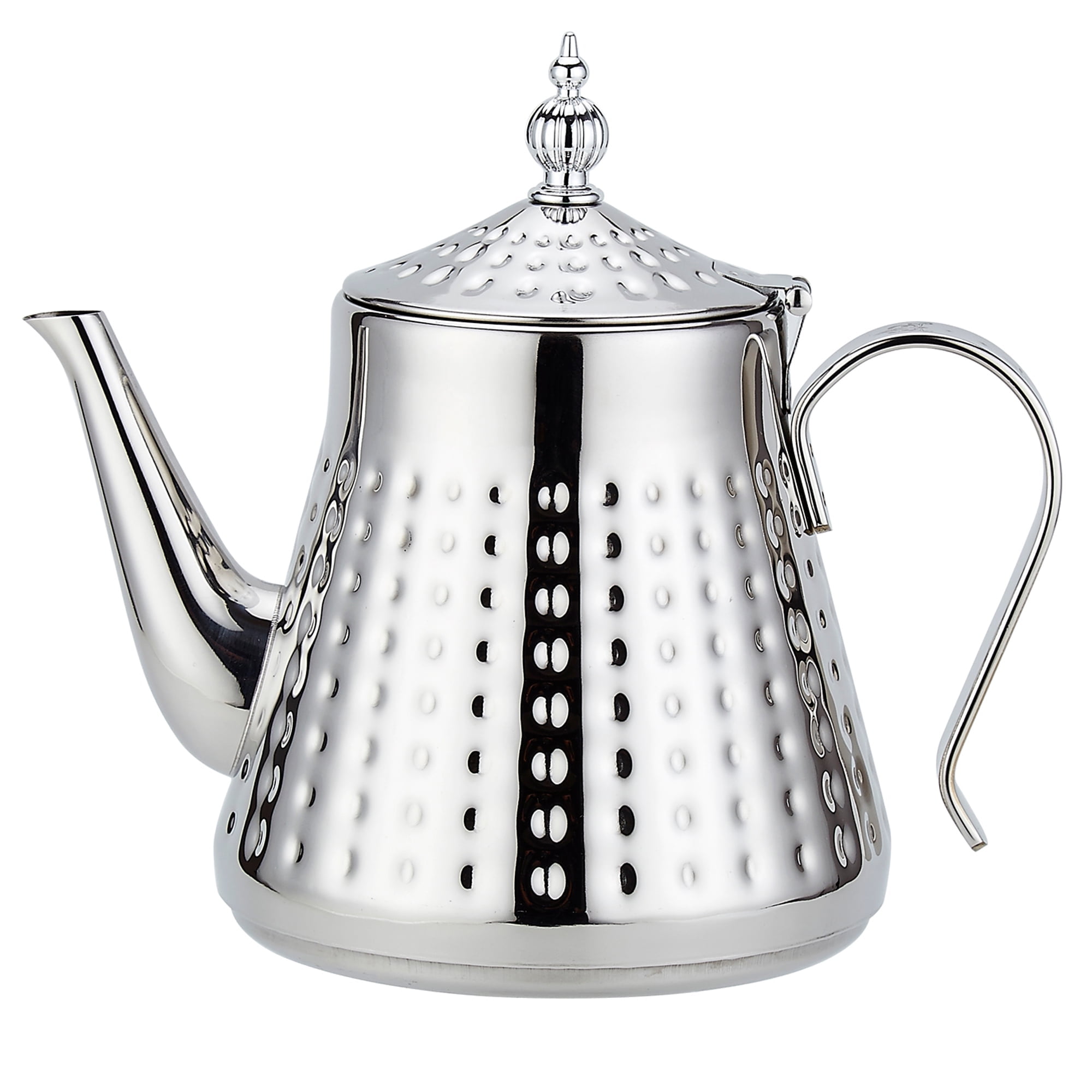 SANQIAHOME 1.2L(40oz) Stainless Steel Hammer Patterned Teapot With ...