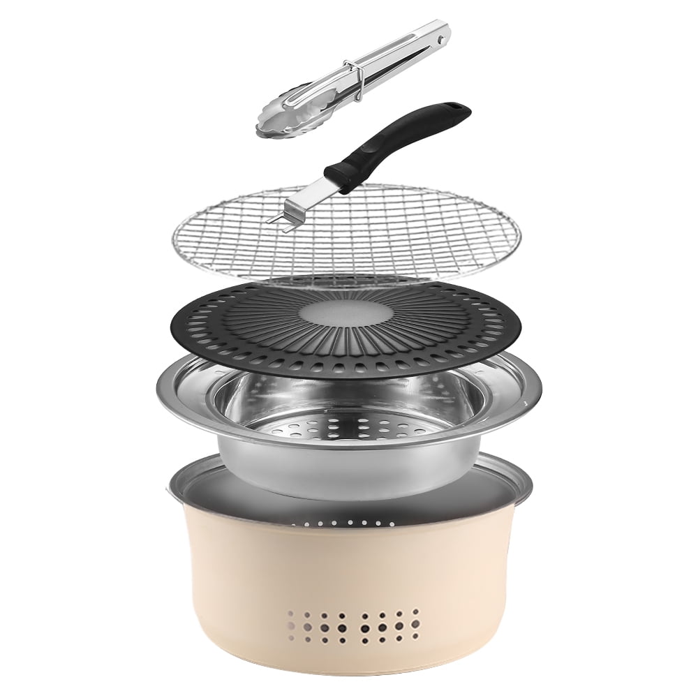 SANQIAHOME Stainless Steel Charcoal Portable Barbecue Grill, 10.5 ...