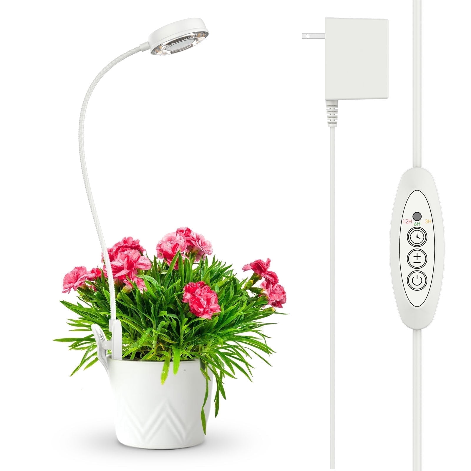 SANSI 10W LED Grow Lights, Full Spectrum White Pot Clip Indoor Plant ...