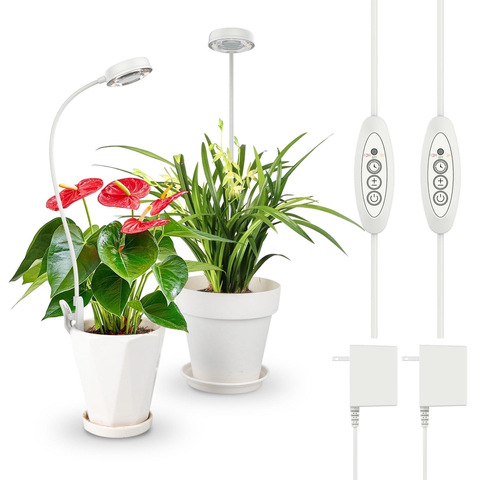 SANSI 10W LED Grow Lights, Full Spectrum White Pot Clip Indoor Plant ...