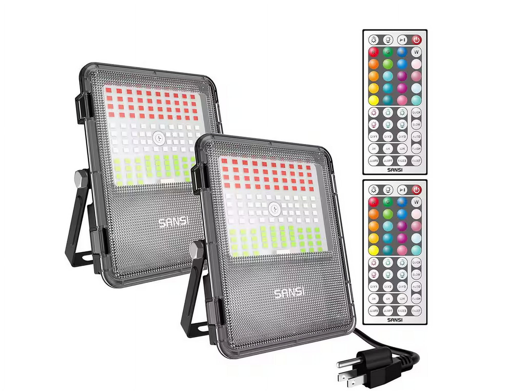 SANSI 120-Watt Equivalent 13200 Lumen RGBW 120 Degree Black Integrated ...