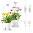 SANSI 2-Pack 7W Pot Clip Full Spectrum Grow Light, 4-Level Dimmable ...