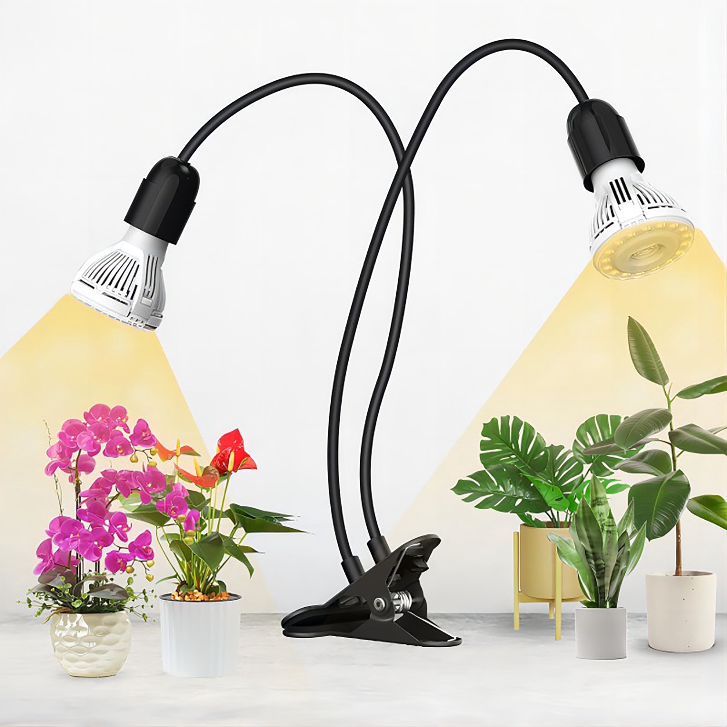SANSI 20W LED Grow Lights for Indoor Plant, Full Spectrum Gooseneck ...