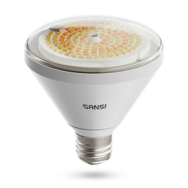 SANSI Indoor Growth Light Bulbs, 36W LED Full Spectrum Plant Lamp, E26 ...