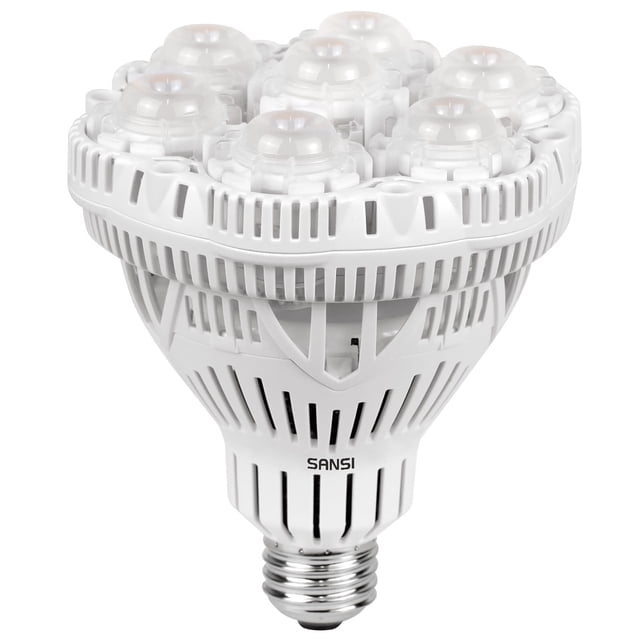 SANSI Indoor Growth Light Bulbs, 36W LED Full Spectrum Plant Lamp, E26 ...