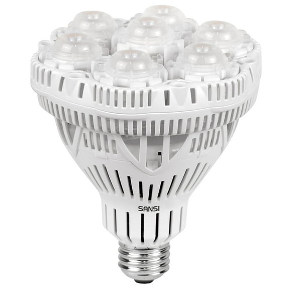 SANSI Indoor Growth Light Bulbs, 36W LED Full Spectrum Plant Lamp, E26 ...