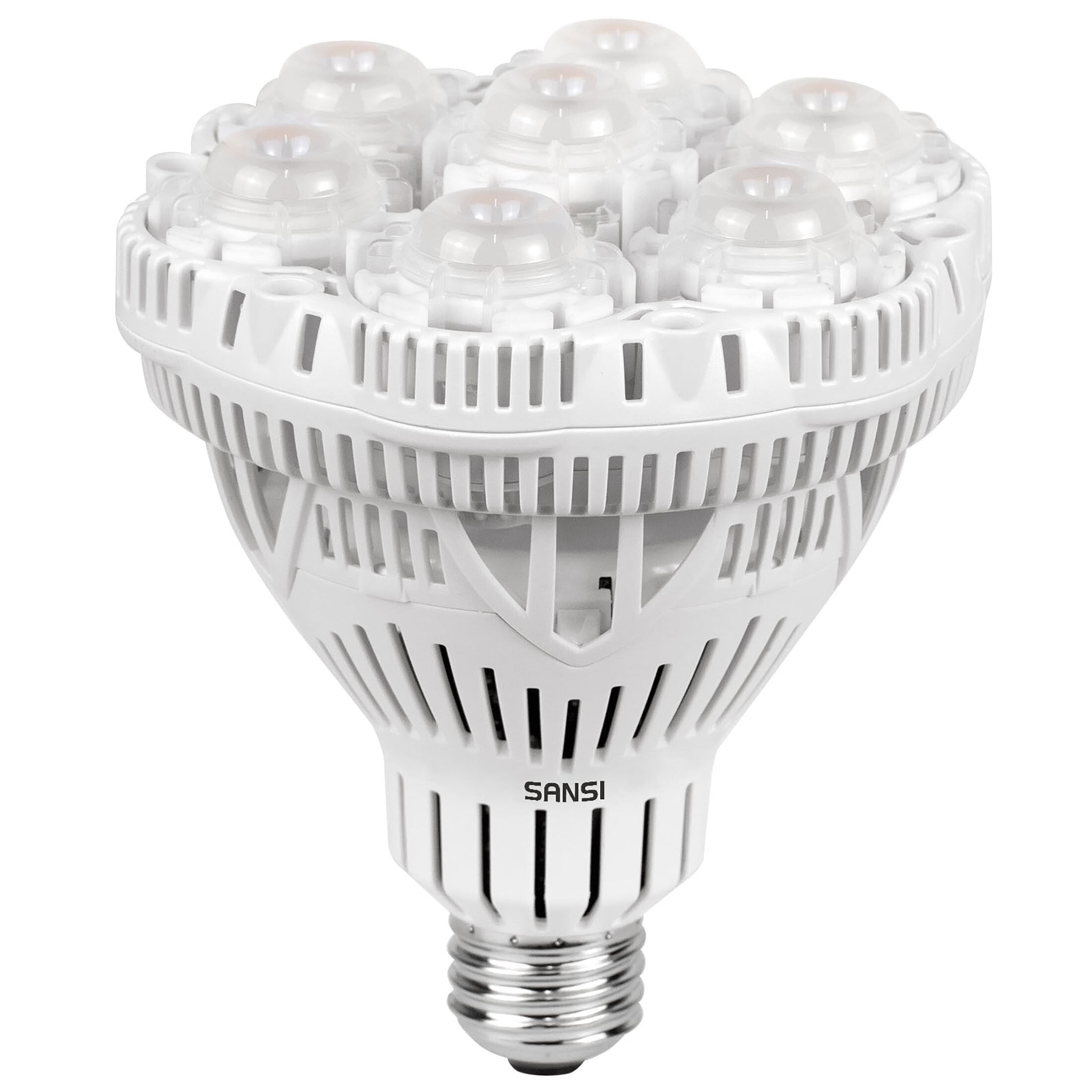 SANSI Indoor Growth Light Bulbs, 36W LED Full Spectrum Plant Lamp, E26 ...
