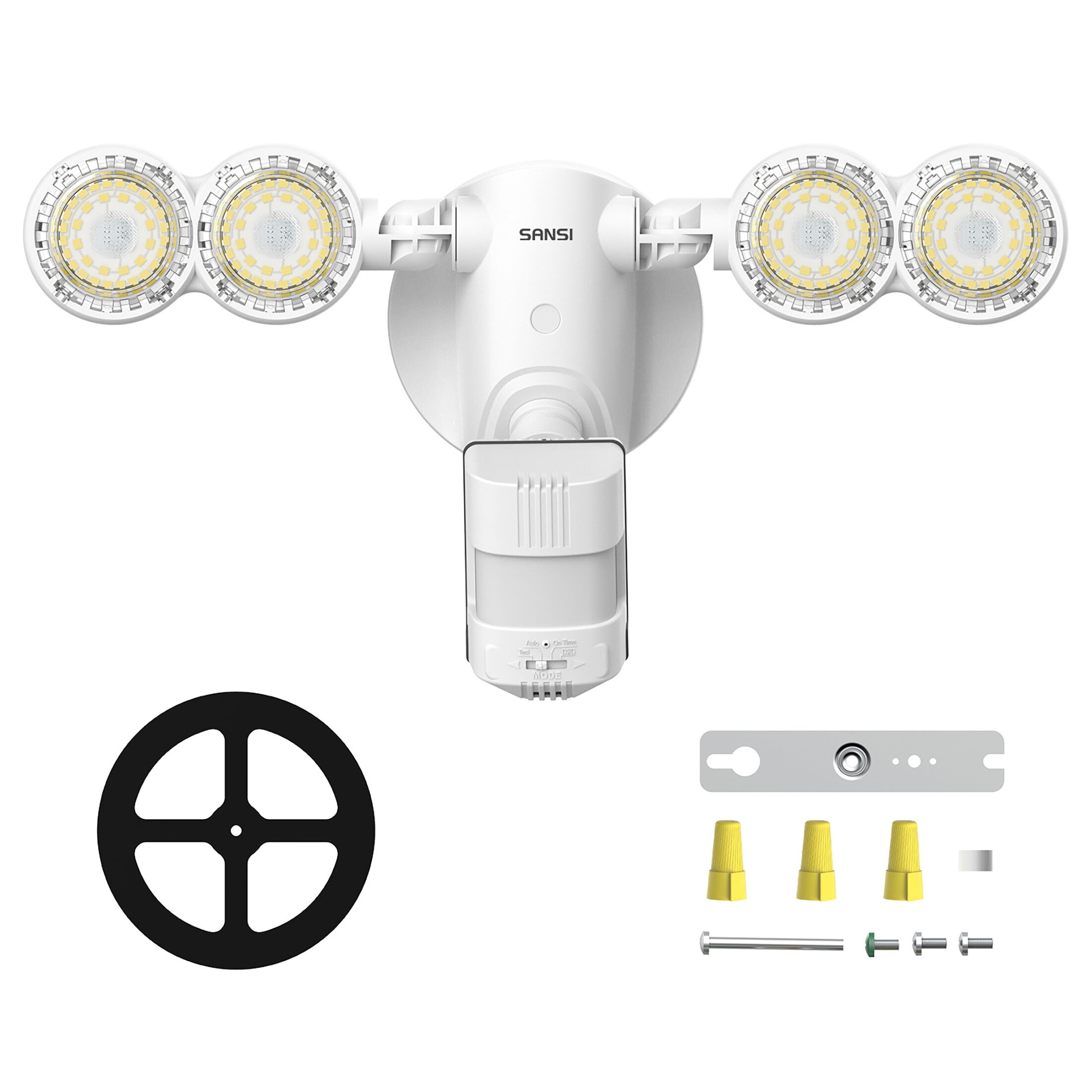 SANSI 40W 5000LM Motion Sensor LED Outdoor Security Light, 5000K Dusk ...