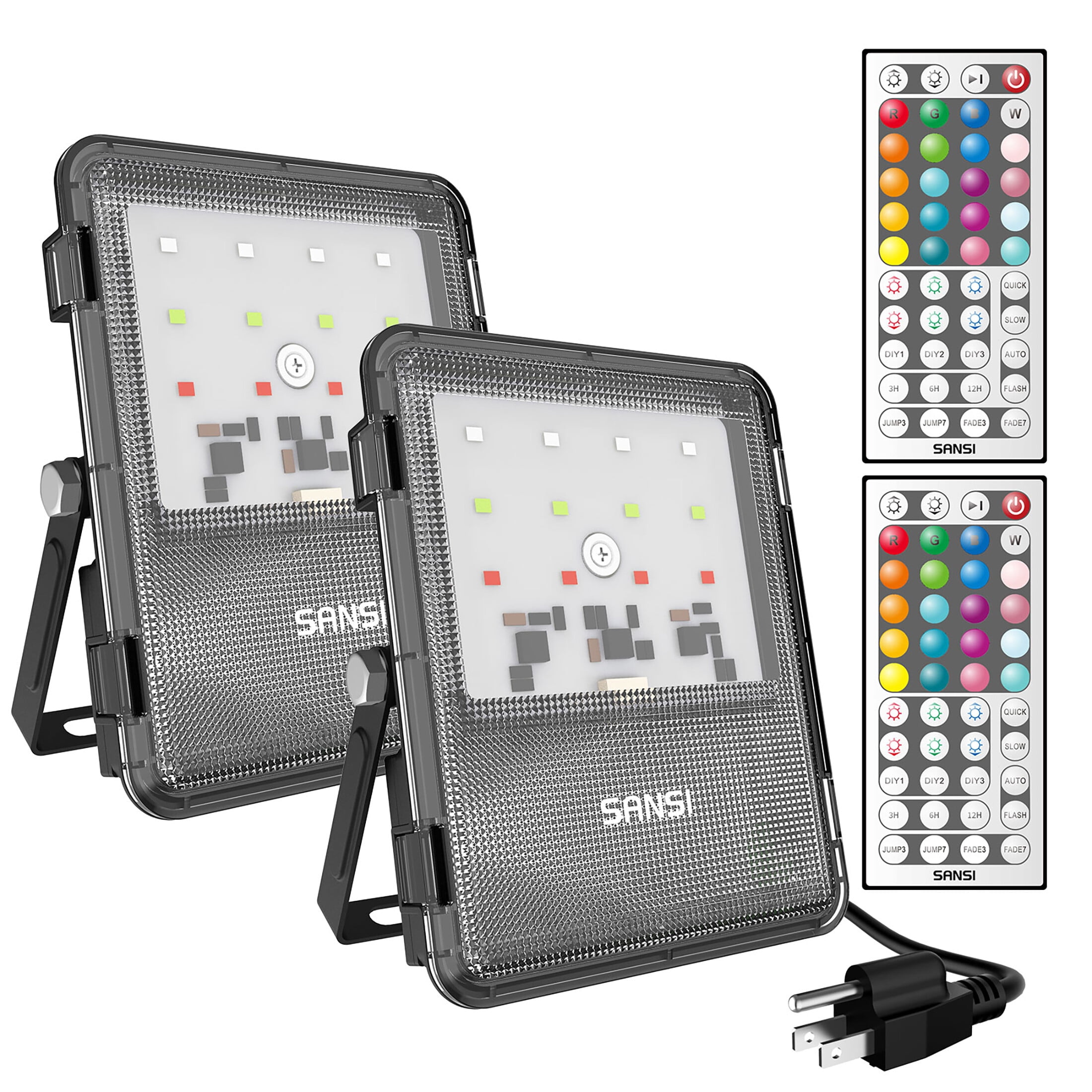 SANSI 40W LED Flood Light Outdoor, 4400LM RGB Flood Light, Color ...