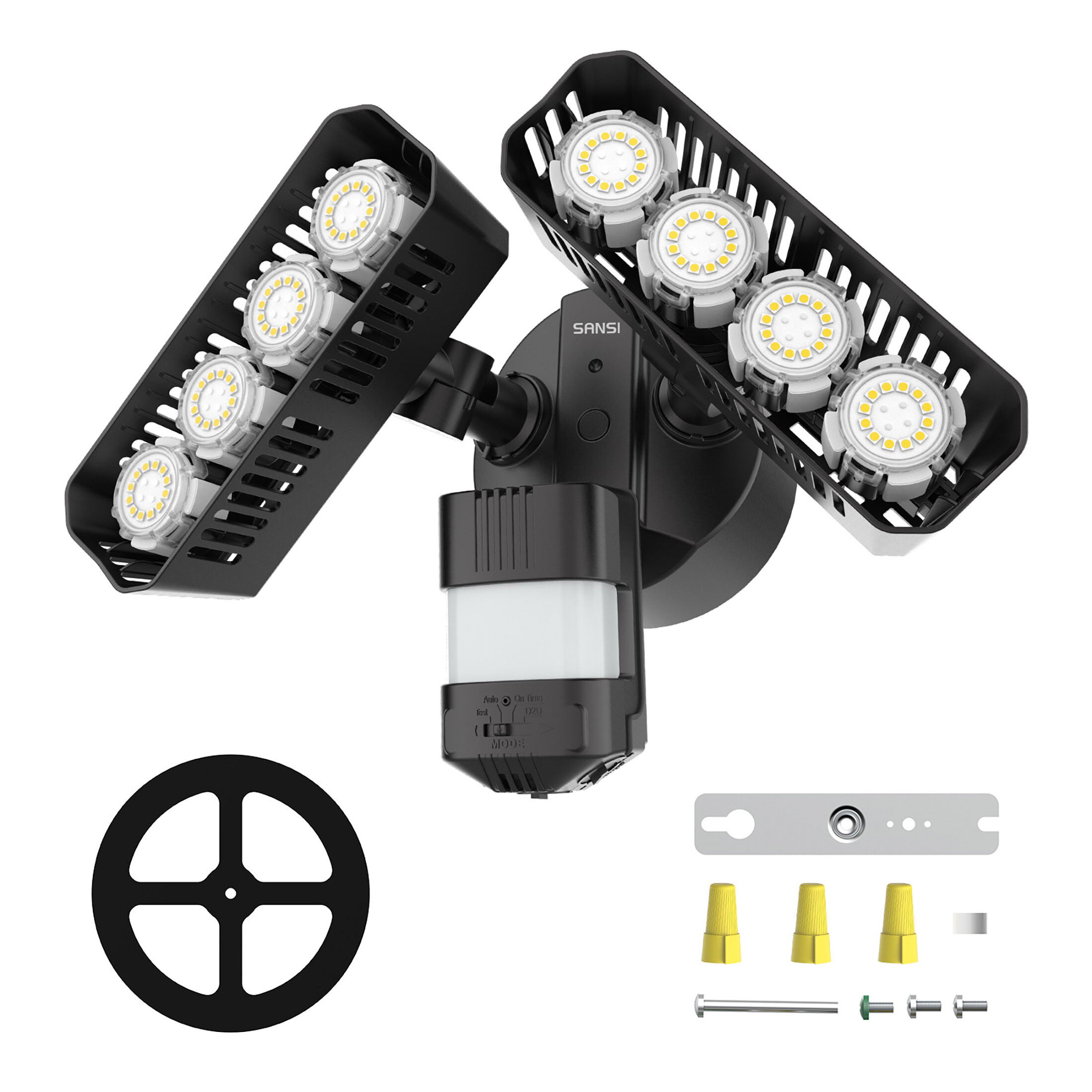TorchStar LED Solar Motion Security Lights, 4 Modes, IP65, Dusk to Dawn Exterior Wall Lighting ...