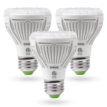 SANSI Indoor Growth Light Bulbs, 36W LED Full Spectrum Plant Lamp, E26 ...