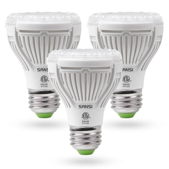 SANSI, PAR20 LED Grow Light Bulb, 10W=150W Full Spectrum, 3pk - Walmart.com