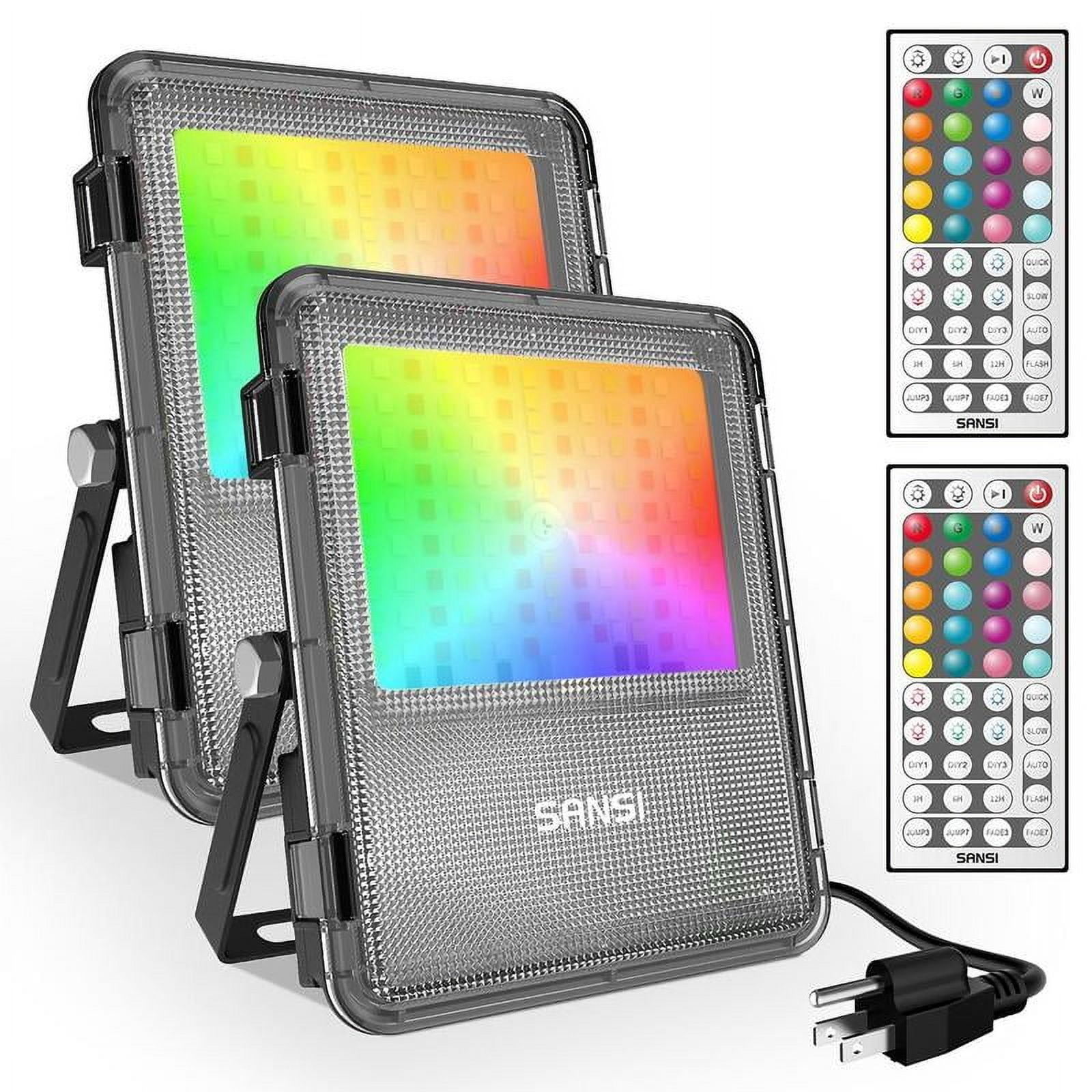SANSI RGBW LED Outdoor Flood Lights 40W/80W/120W/160W Outdoor, Energy ...