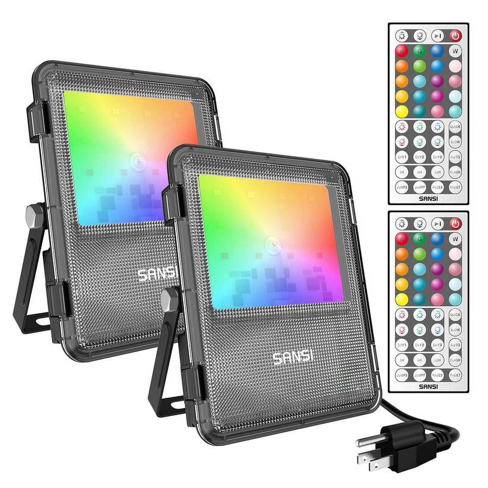 SANSI RGBW LED Outdoor Flood Lights 40W/80W/120W/160W Outdoor, Energy Efficient, Ideal for Pool ...