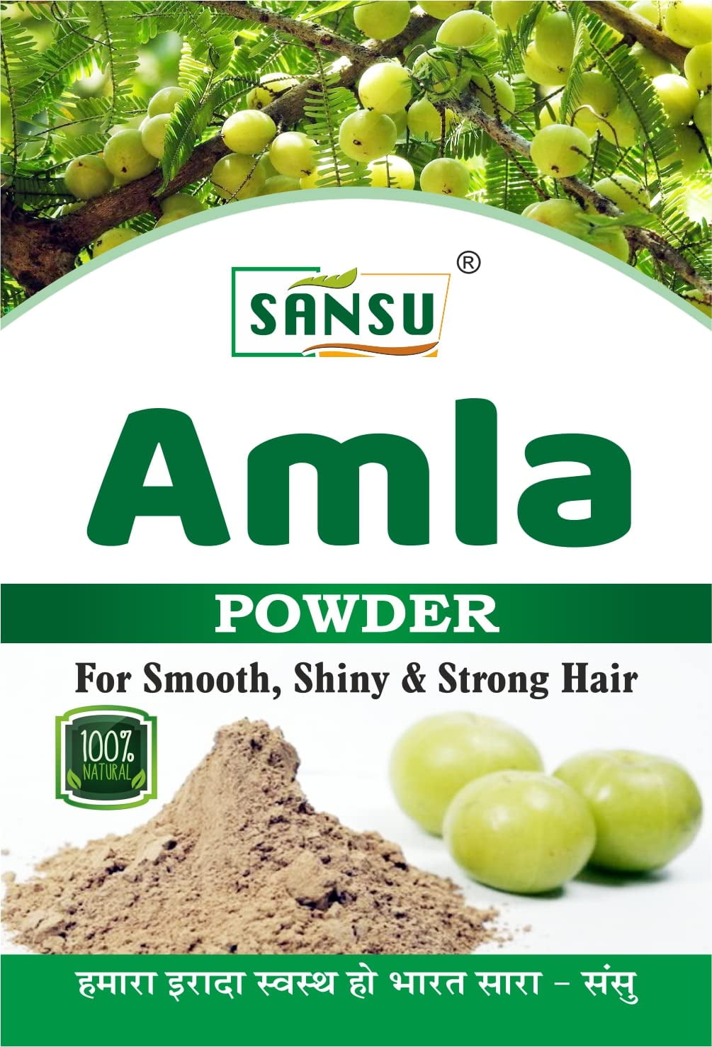 SANSU Pure Amla Powder For Hair Growth 100 Natural No Preservatives 110 ...