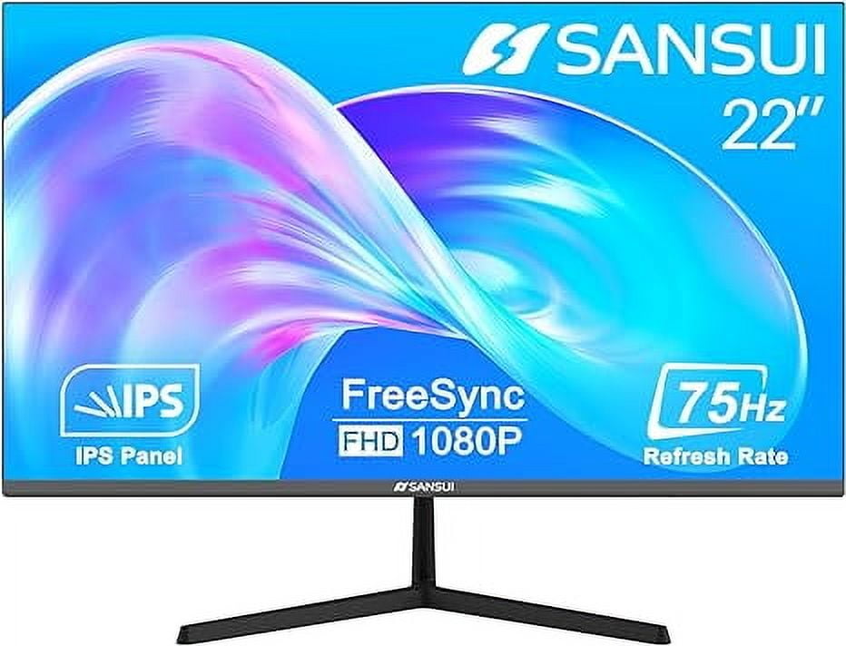SANSUI Monitor 22 inch 75HZ Gaming Monitor FHD 1920*1080P Computer ...