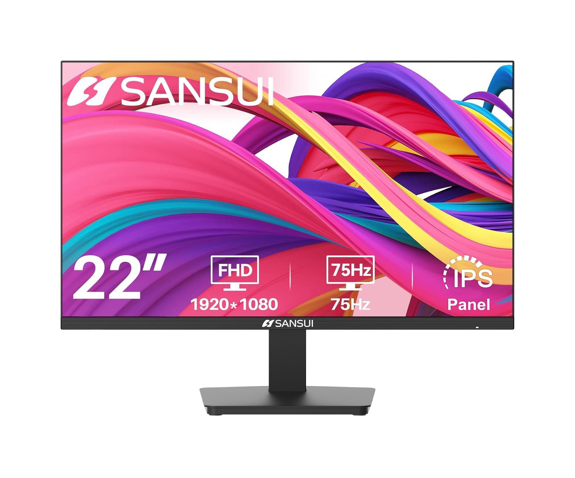 SANSUI Monitor 22 inch No built-in Speaker 75Hz FHD 1080P hdmi VGA ...