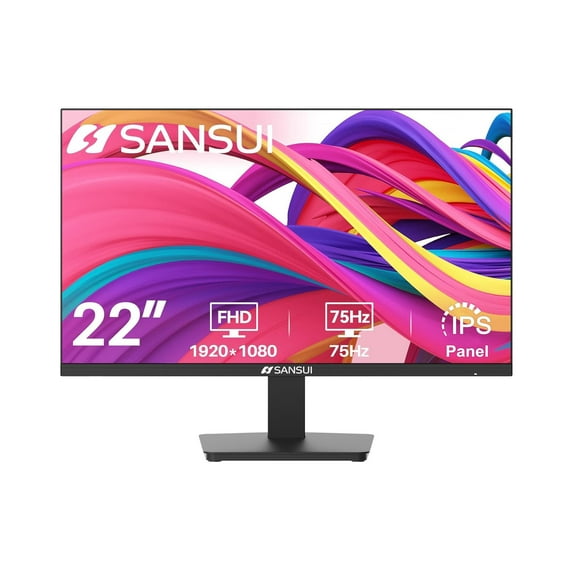 SANSUI Monitor 22 inch No built-in Speaker 75Hz FHD 1080P hdmi VGA ...