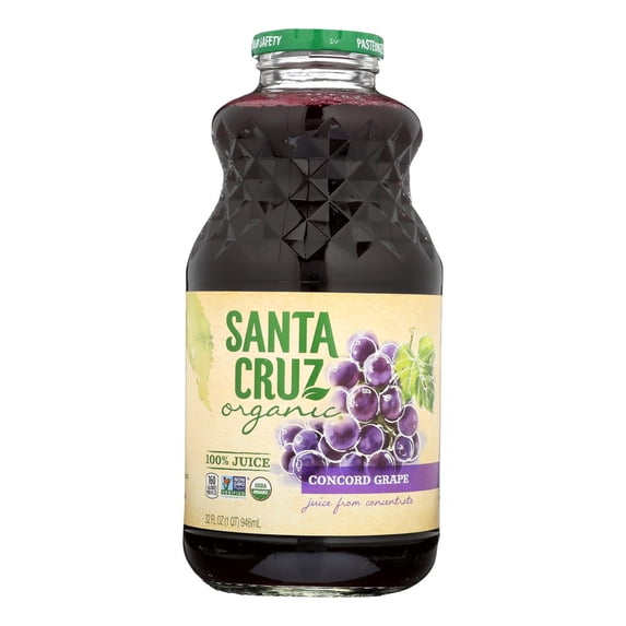 SANTA CRUZ - Organic Concord Grape Juice Beverage - 32 Fz Case of 6 ...