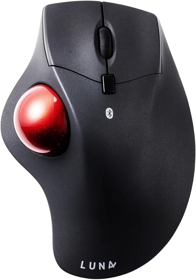 SANWA Bluetooth Wireless Ergonomic Trackball Mouse, Optical Rollerball ...