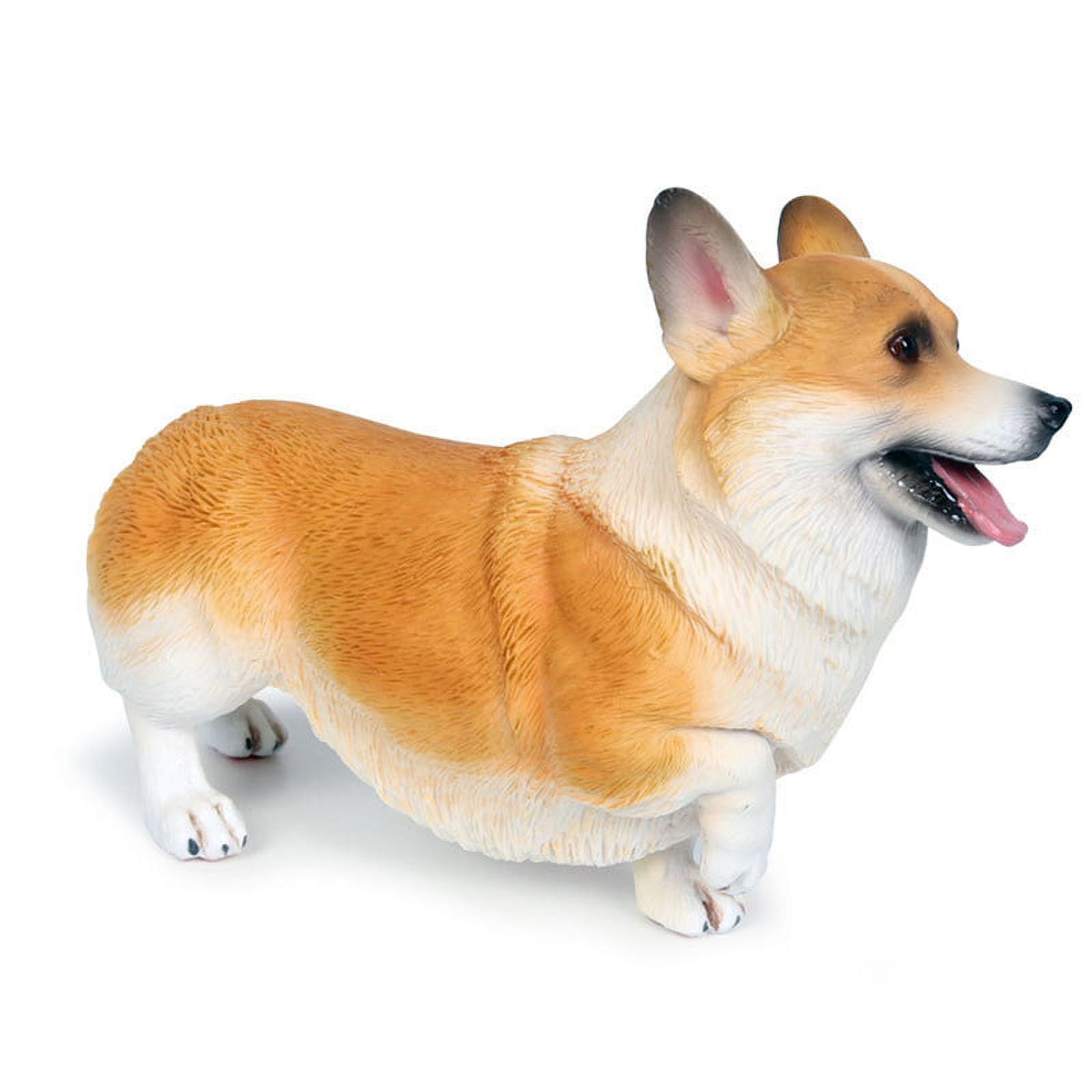 SANWOOD Figurine,Lifelike Corgi Dog Animal Model PVC Solid Figurine ...