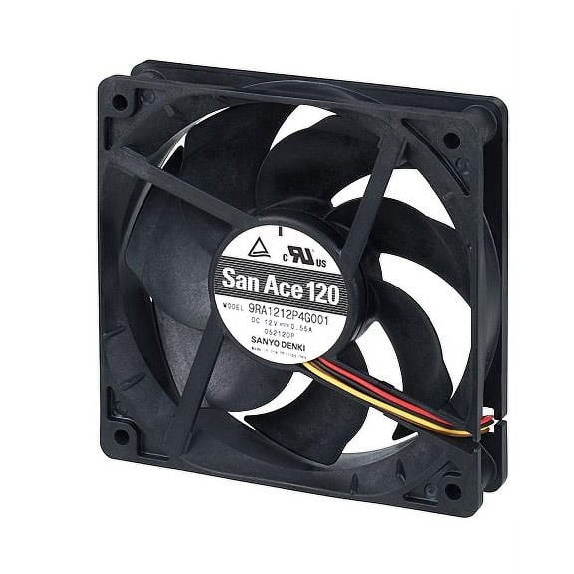 SANYO DENKI 9RA1224M40011, DC Fans Axial Fan, 120x120x25mm, 24VDC, 63 ...