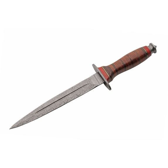 SANZ Square 13 Inch Decorative Display Knife Damascus Steel Blade ...