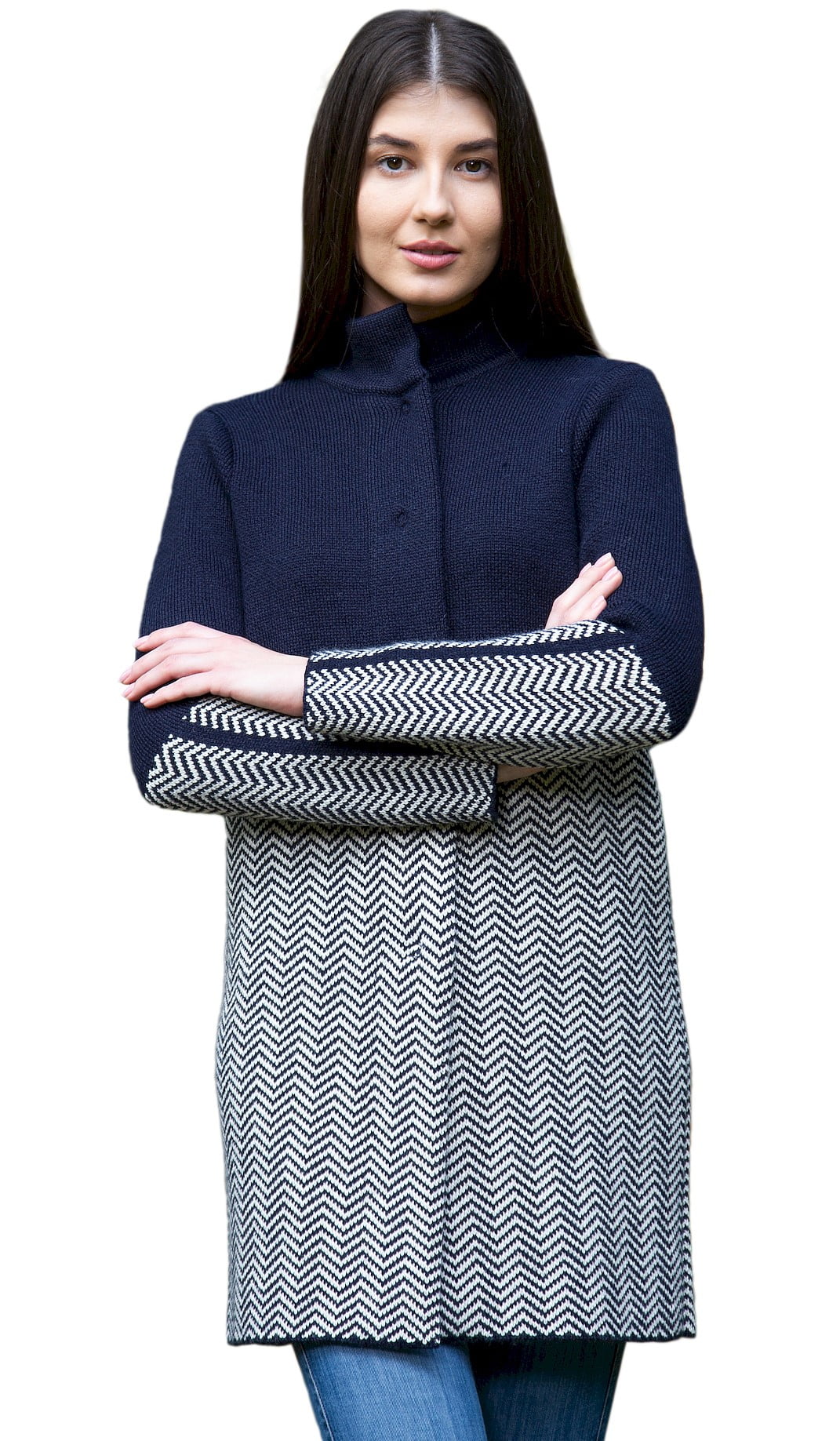 SAOL Buttons Up Wool Coat Women’s Long Outdoor Cardigan Irish ...