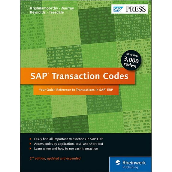 SAP Transaction Codes: Your Quick Reference to Transactions in SAP Erp ...