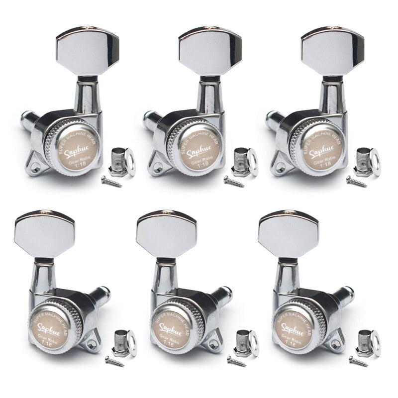 SAPHUE Guitar Locking Tuners 1:18 Lock String Machine Head with ...