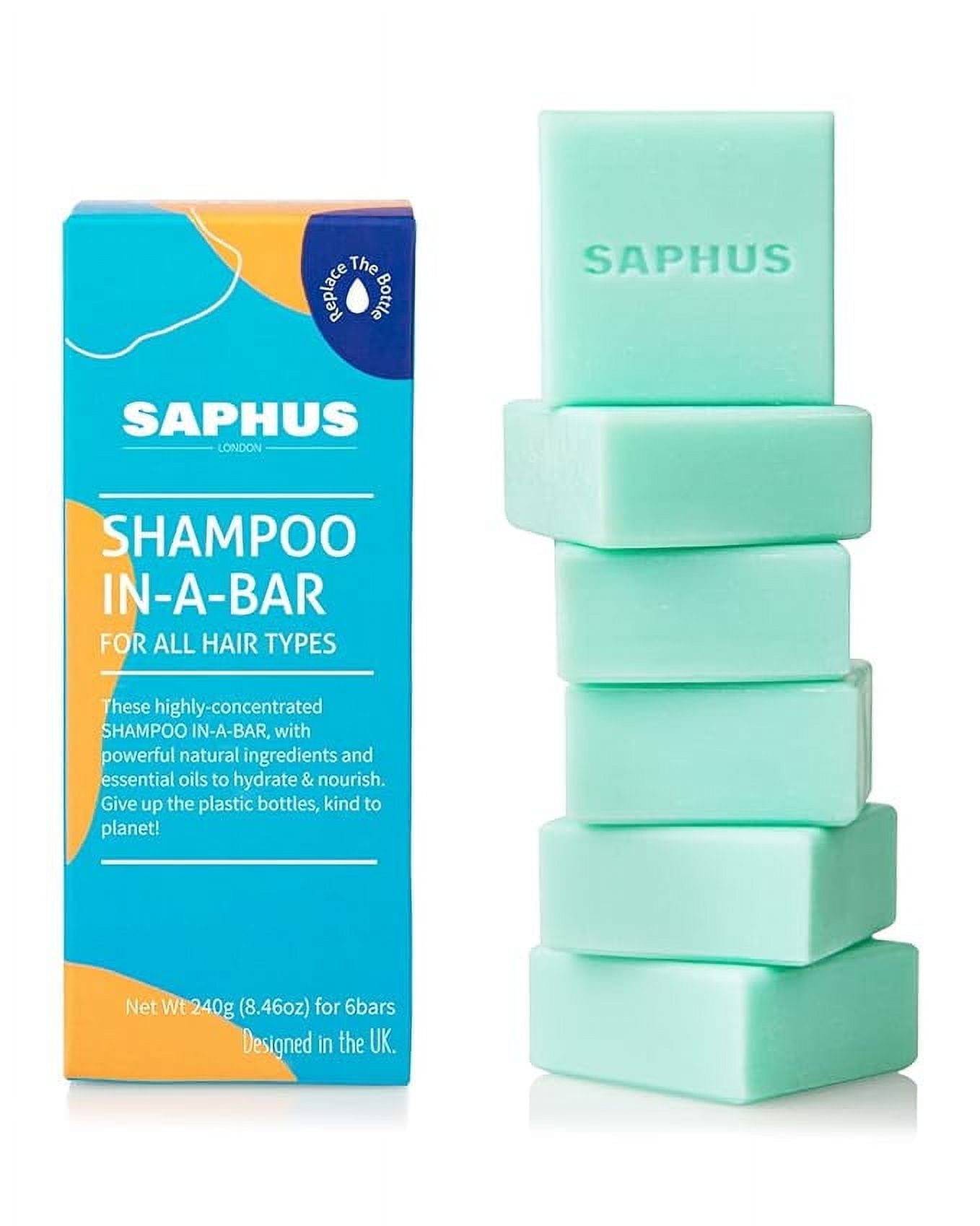 SAPHUS 6Pcs Hair Shampoo Bars with Conditioner, Travel Friendly, Eco ...
