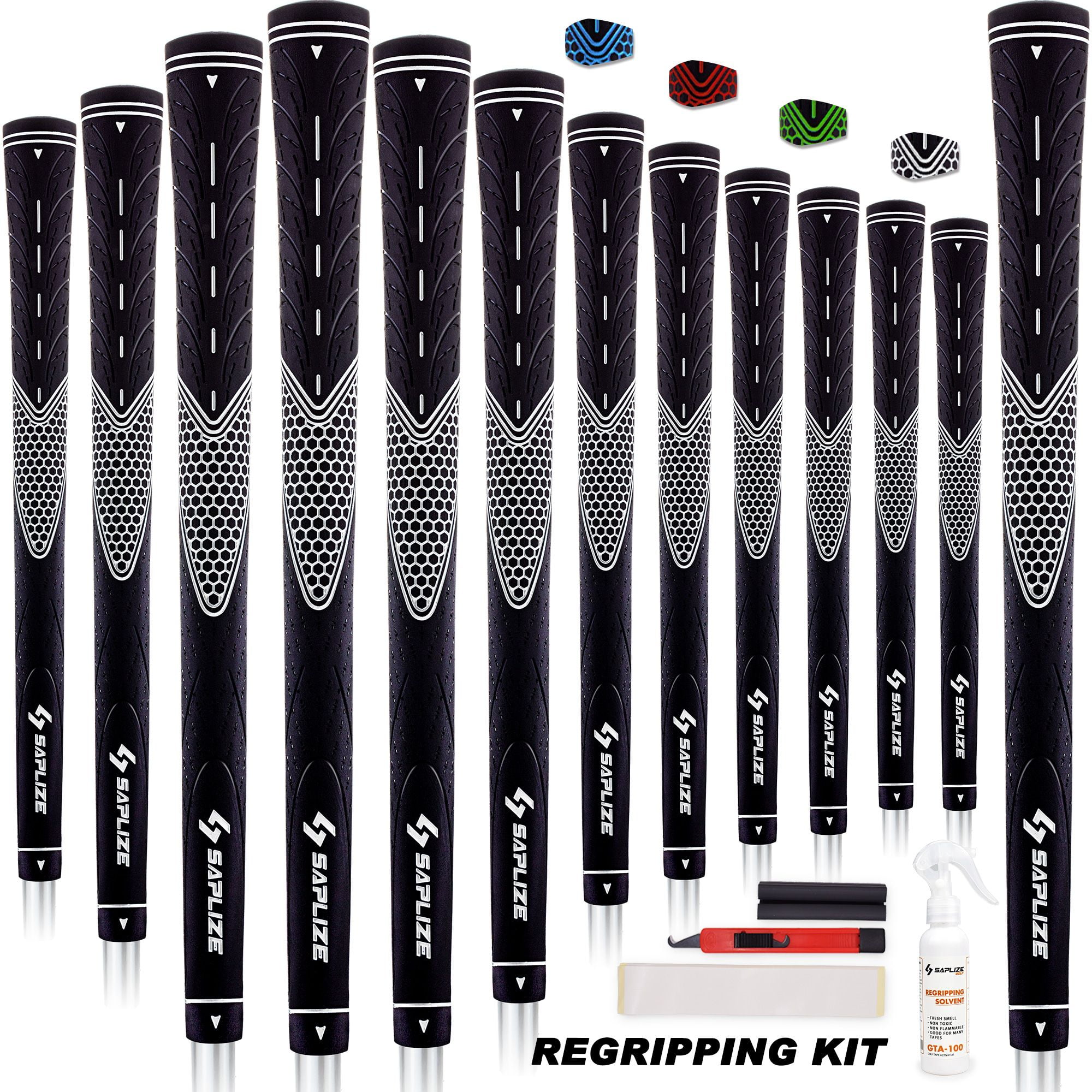 SAPLIZE Golf Grips Set of 13 with Regripping Kit, 4 Color Options ...