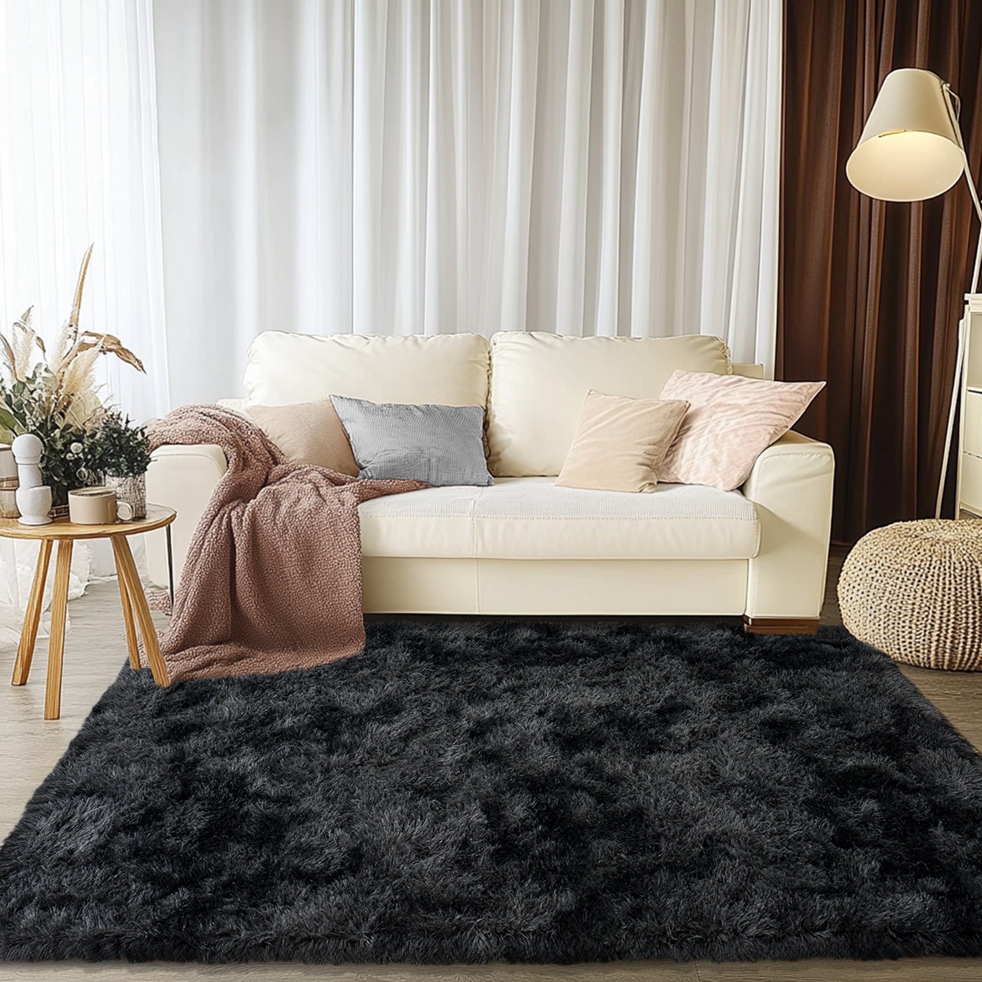 SARAG 4x6ft Fluffy Area Rug,Modern Minimalist Shaggy Carpet For Boys ...