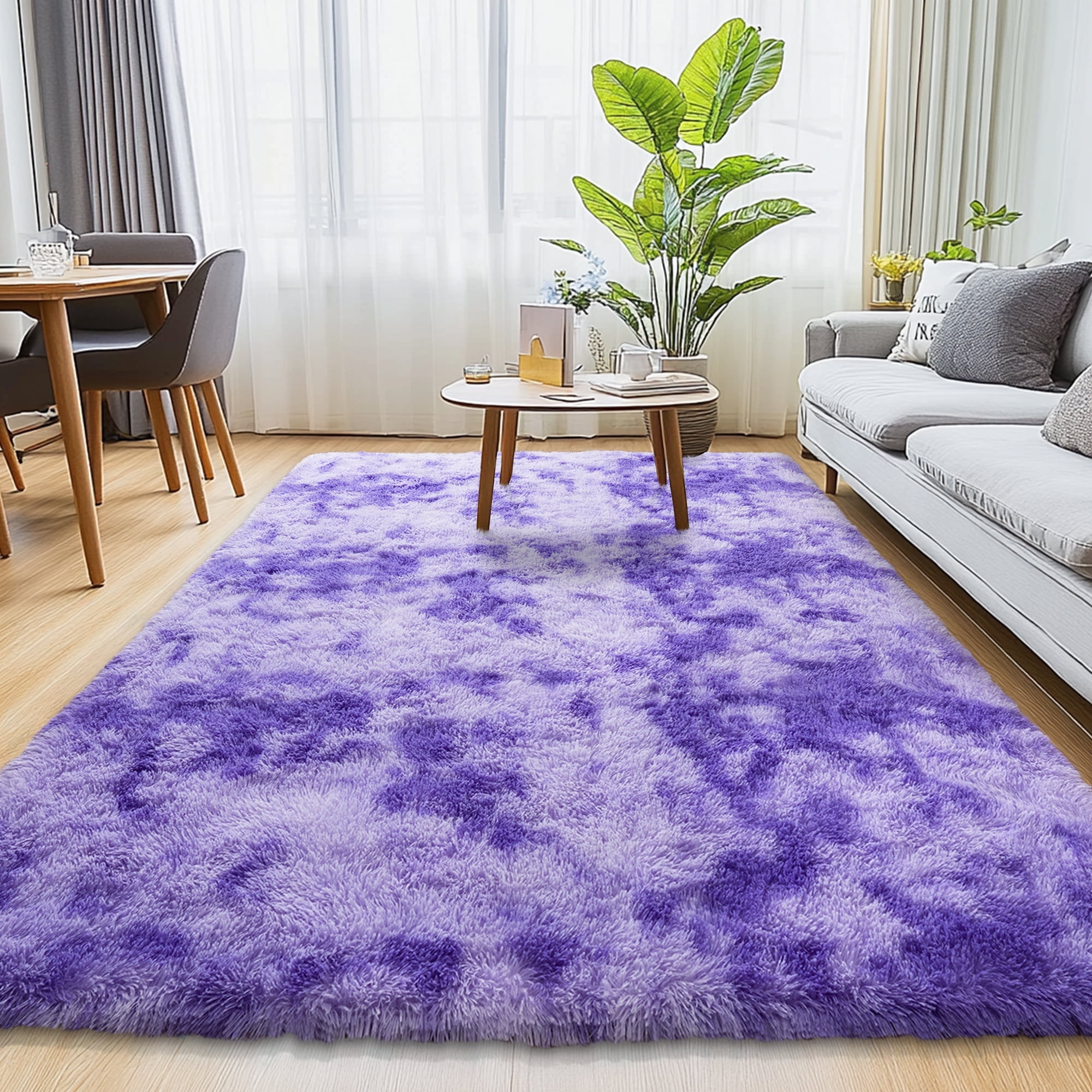SARAG 6x9 Fluffy Area Rug,Soft Plush Non-Slip Carpet for Living Room ...
