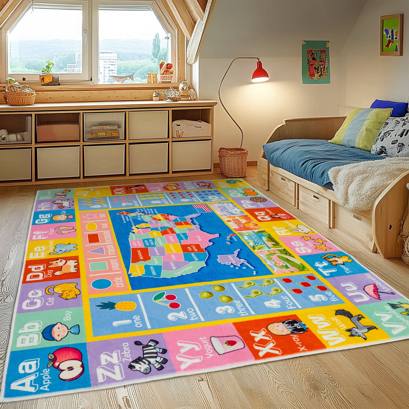 SARAG Children's Educational Carpet Animal Carpet 3x4 Ft ABC Puzzle ...