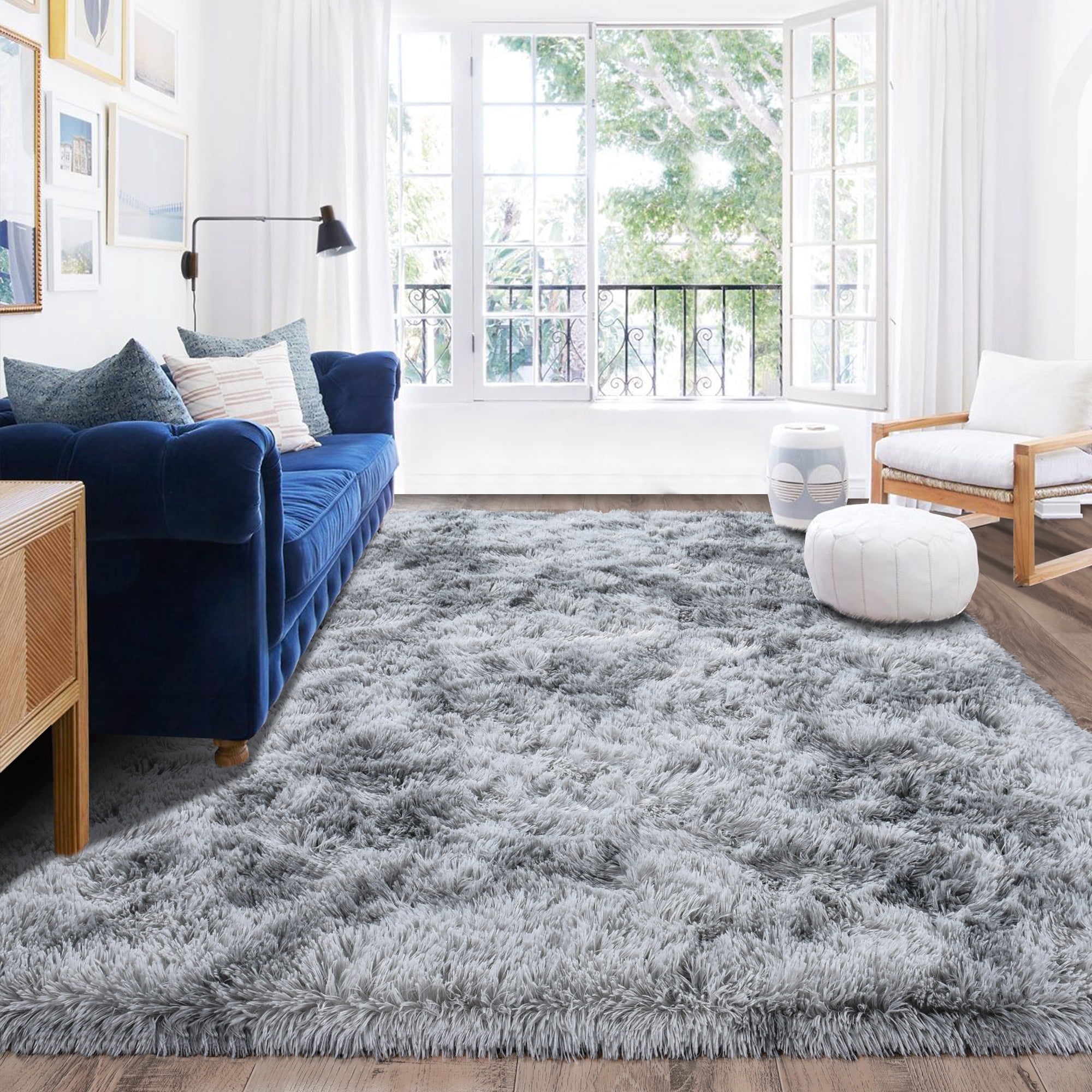 SARAG Large Fluffy Area Rug, 8x10 Soft Modern Indoor Shaggy Carpets for ...