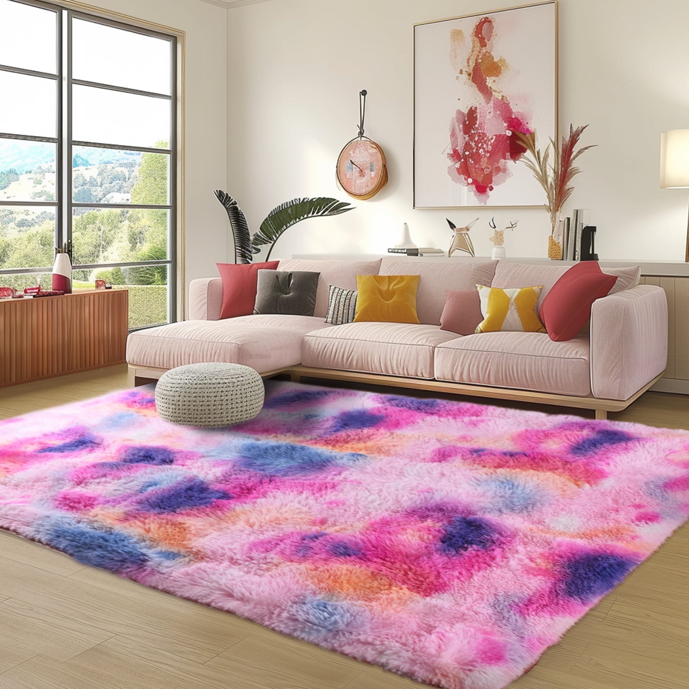 SARAG Rugs for Living Room, 6'x9'Soft Fluffy Area Rug for Bedroom ...