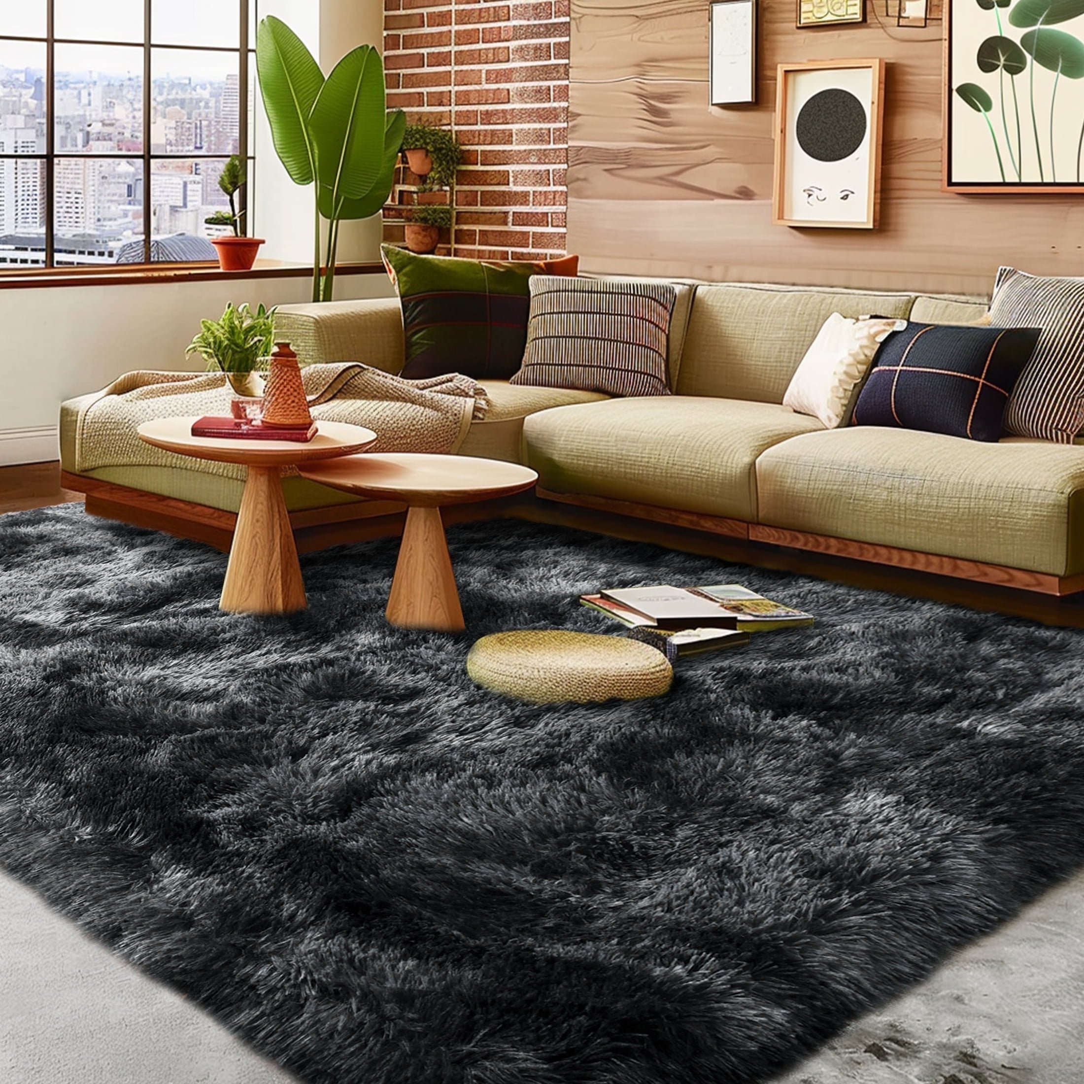 SARAG Super Soft Fluffy Area Rug for Living Room, Shaggy Carpet for ...