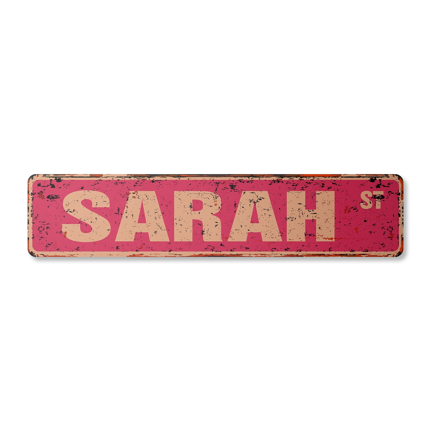 SARAH Vintage Plastic Street Sign Childrens Name Room Sign | Indoor ...