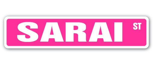 SARAI Street Sign Childrens Name Room Sign | Indoor/Outdoor | 30" Wide ...