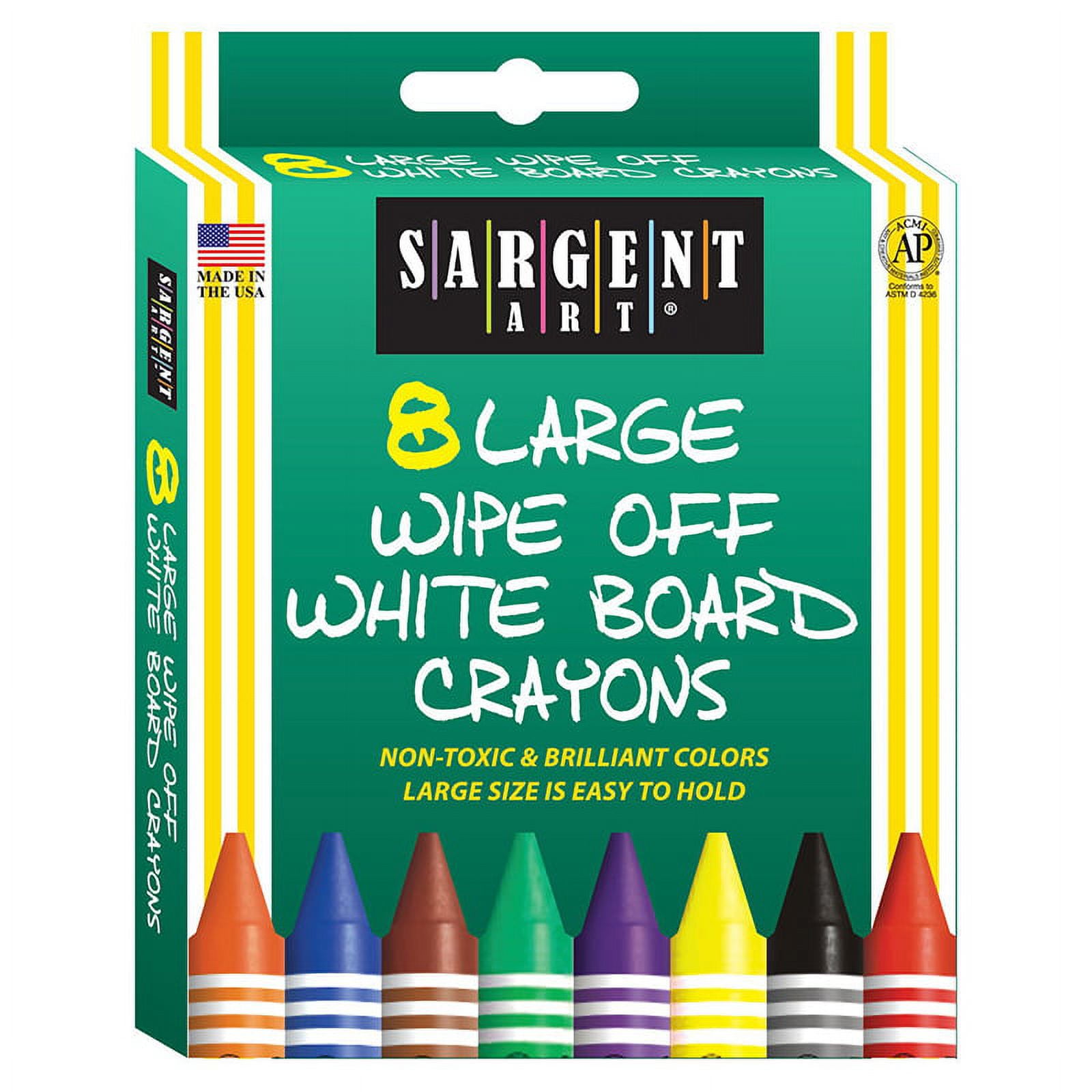 SARGENT ART WHITE BOARD CRAYONS LRG - Walmart.com
